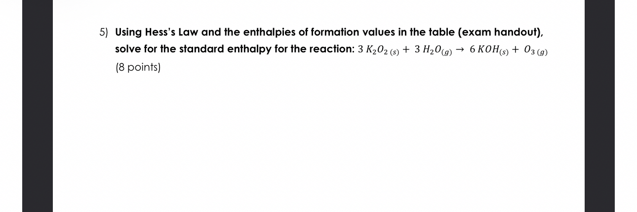 Solved Using Hess's Law and the enthalpies of formation | Chegg.com