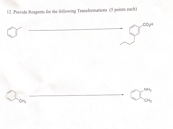 Solved Provide Reagents for the following Transformations (5 | Chegg.com