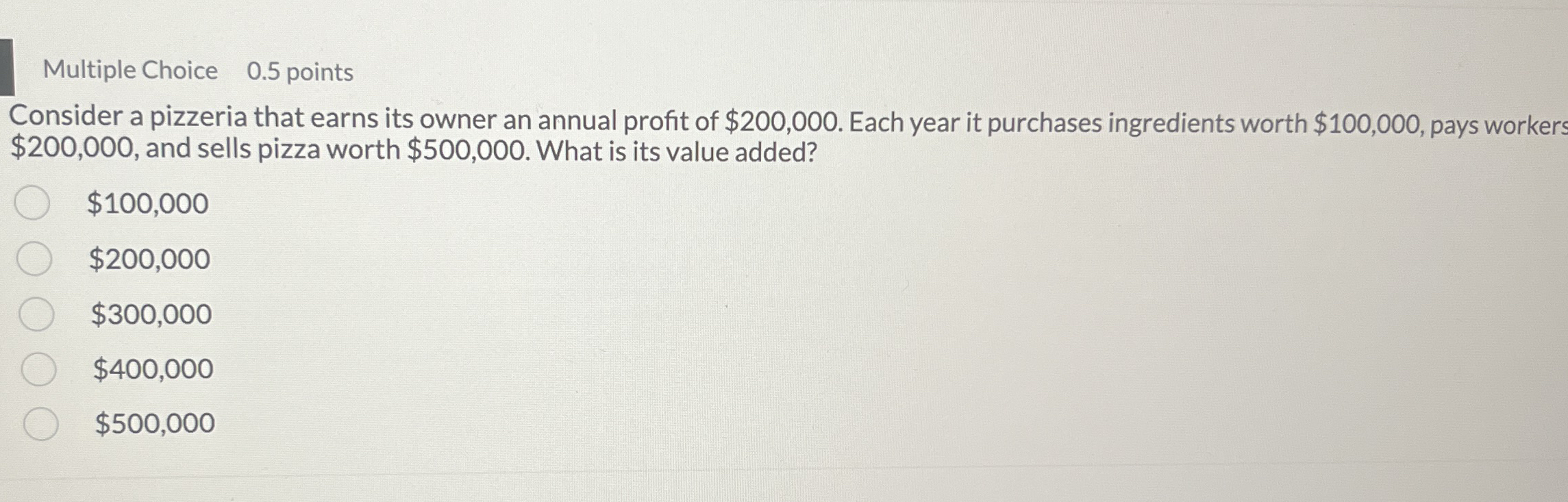 Solved Multiple Choice 0.5 ﻿pointsConsider a pizzeria that | Chegg.com