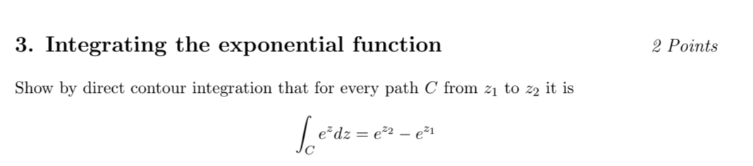 Solved Integrating the exponential function2 ﻿PointsShow by | Chegg.com