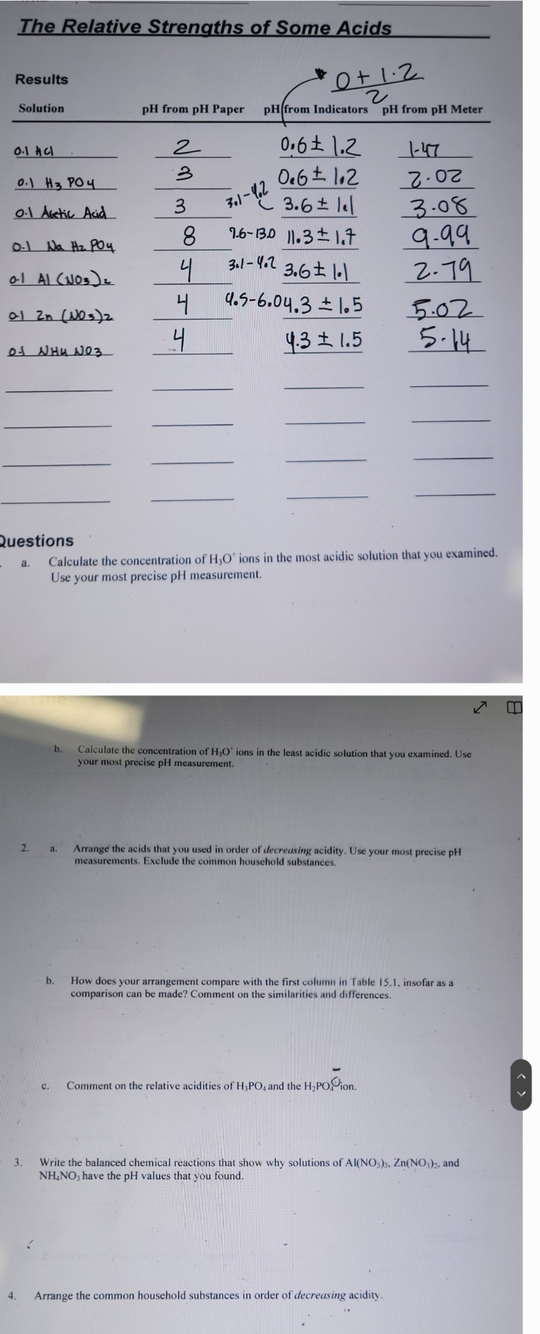The Relative Strengths of Some | Chegg.com