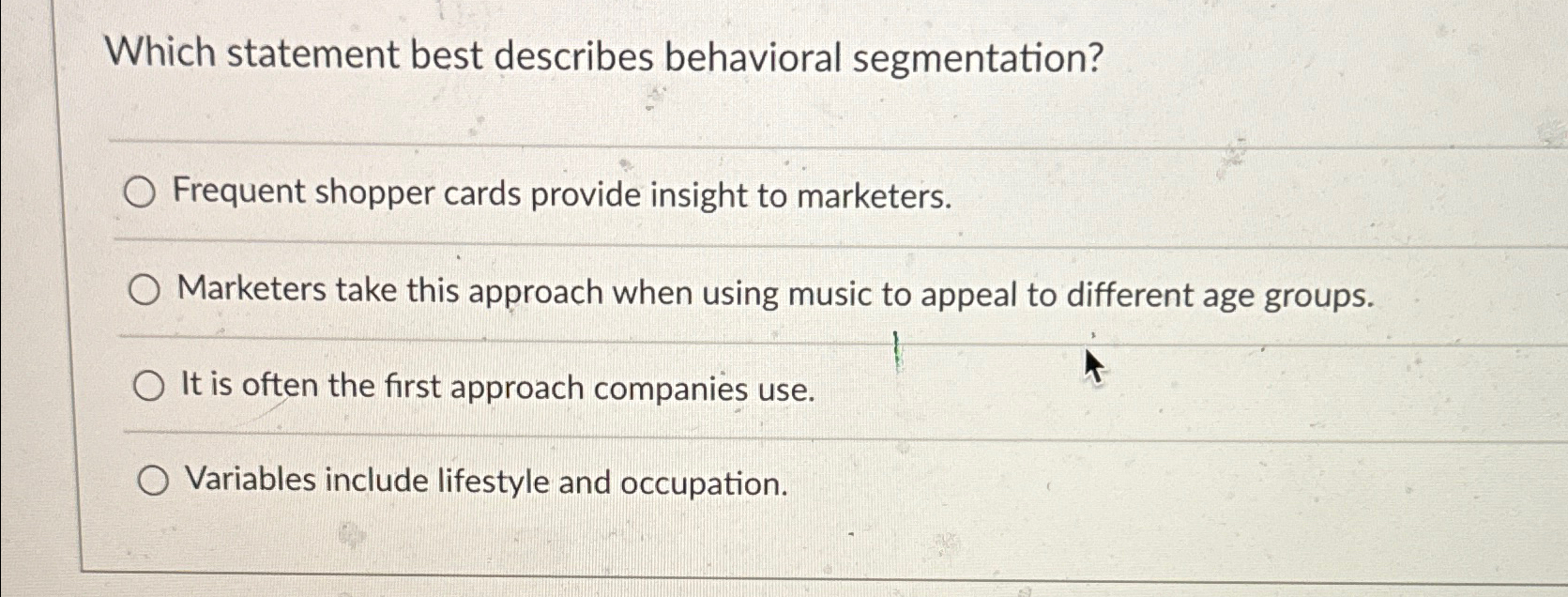 Solved Which statement best describes behavioral | Chegg.com