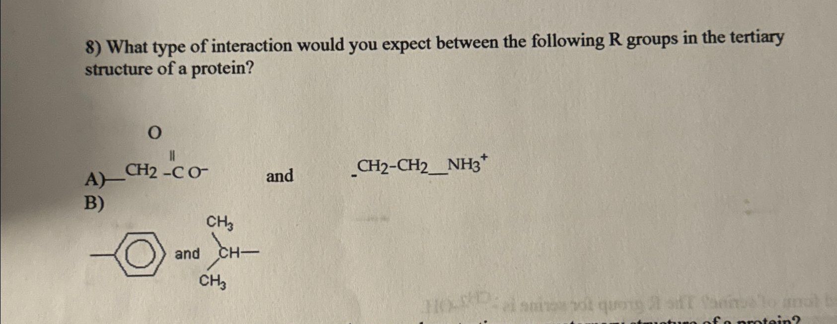 Solved What type of interaction would you expect between the | Chegg.com