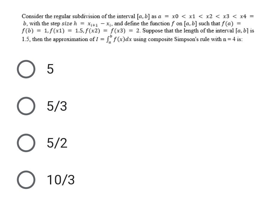 Solved Consider The Regular Subdivision Of The Interval 4531