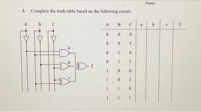 Solved 2. For the following circuits, complete the truth | Chegg.com