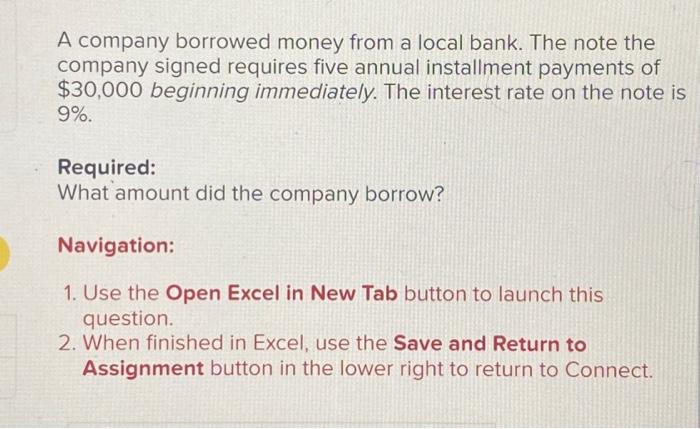 Solved pank. The note the company signed requires five | Chegg.com