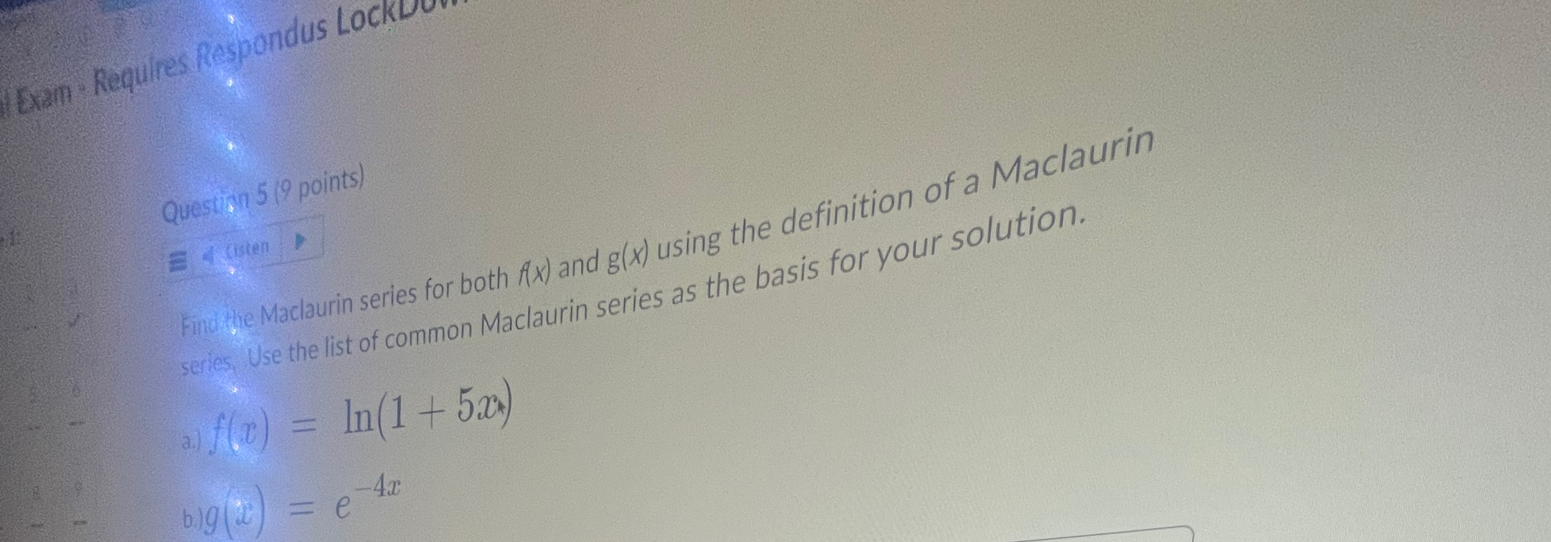 Solved Requires Respondus LOCKDum.Question 5 (9 ﻿points)E c | Chegg.com