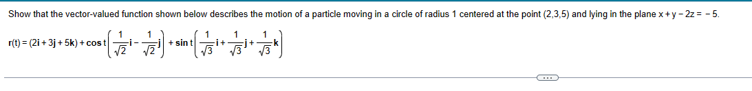 Solved Show that the vector-valued function shown below | Chegg.com
