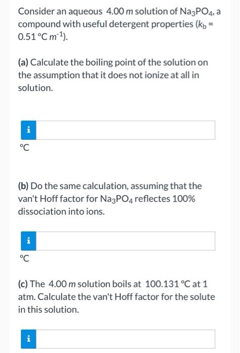 Solved Consider an aqueous 4.00 m solution of Na3PO4, a | Chegg.com