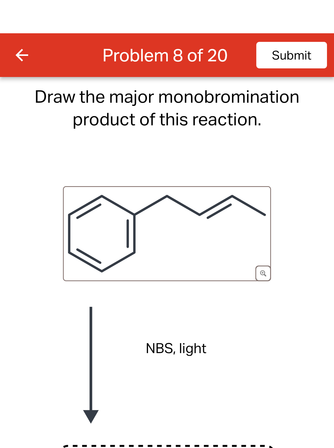 Solved Problem 8 ﻿of 20Draw the major monobromination | Chegg.com