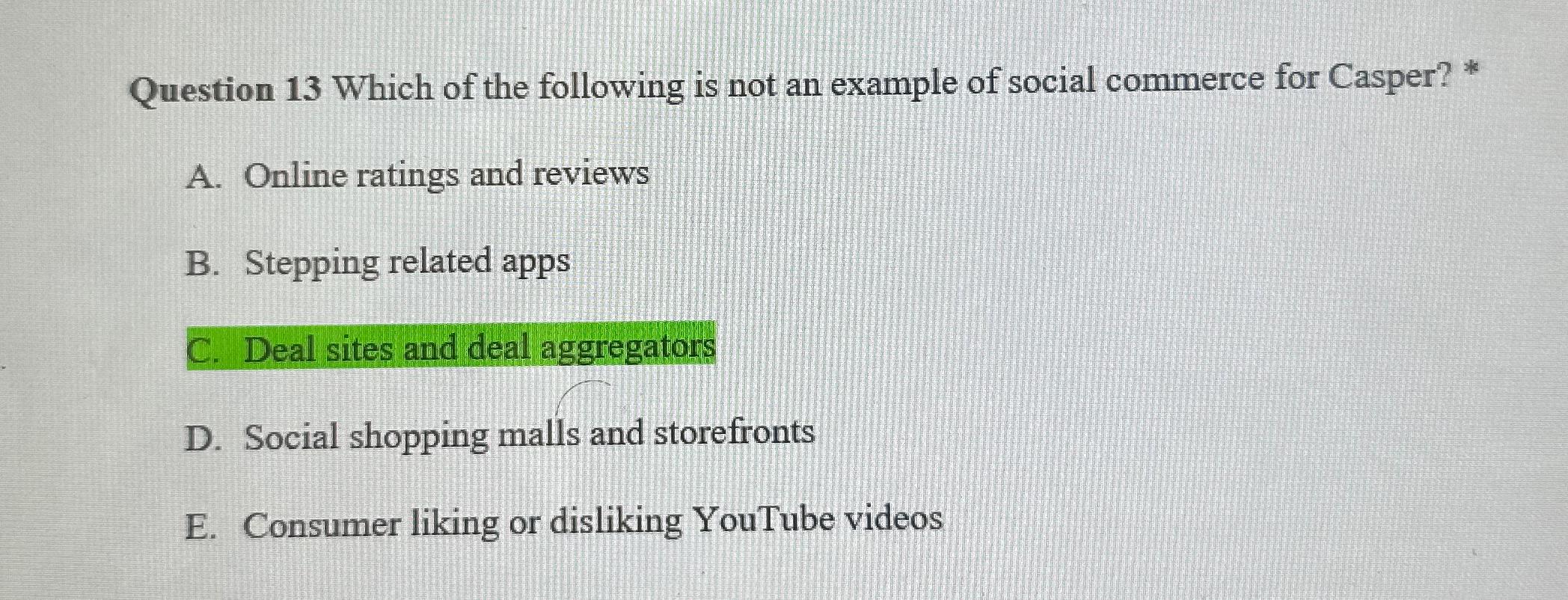 Solved Question 13 ﻿Which of the following is not an example | Chegg.com