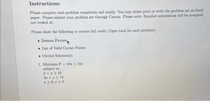 Solved Please complete each problem completely and neatly. | Chegg.com
