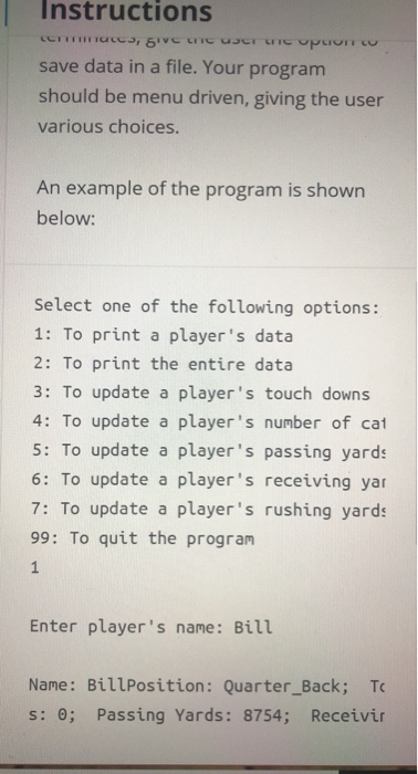 Solved Instructions Write A Program That Declares A Struct
