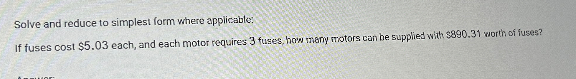 Solved Solve and reduce to simplest form where applicable:If | Chegg.com