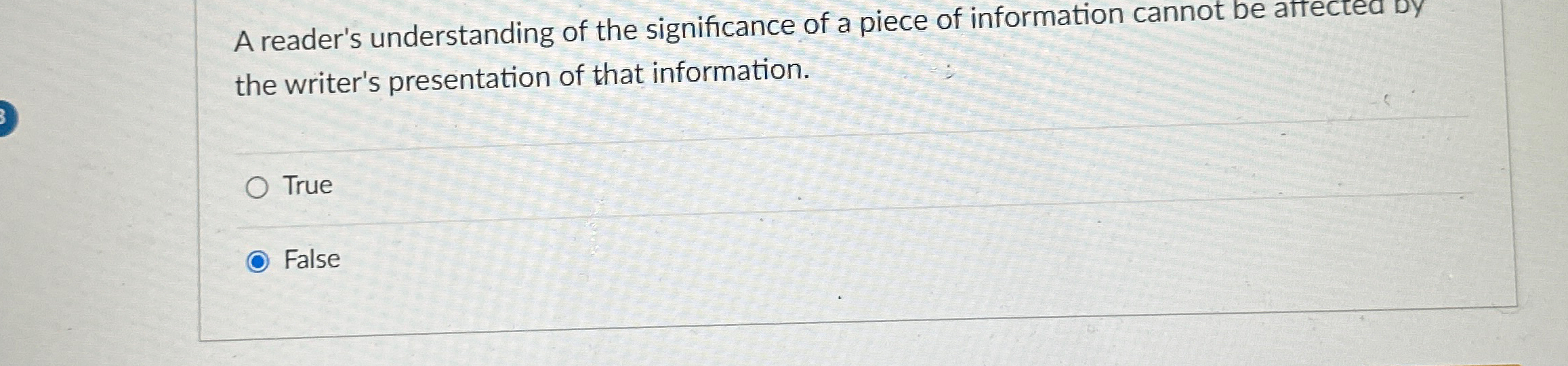 Solved A reader's understanding of the significance of a | Chegg.com