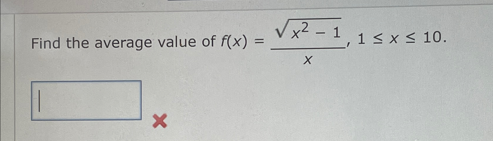 Solved Find the average value of f(x)=x2-12x,1≤x≤10 | Chegg.com