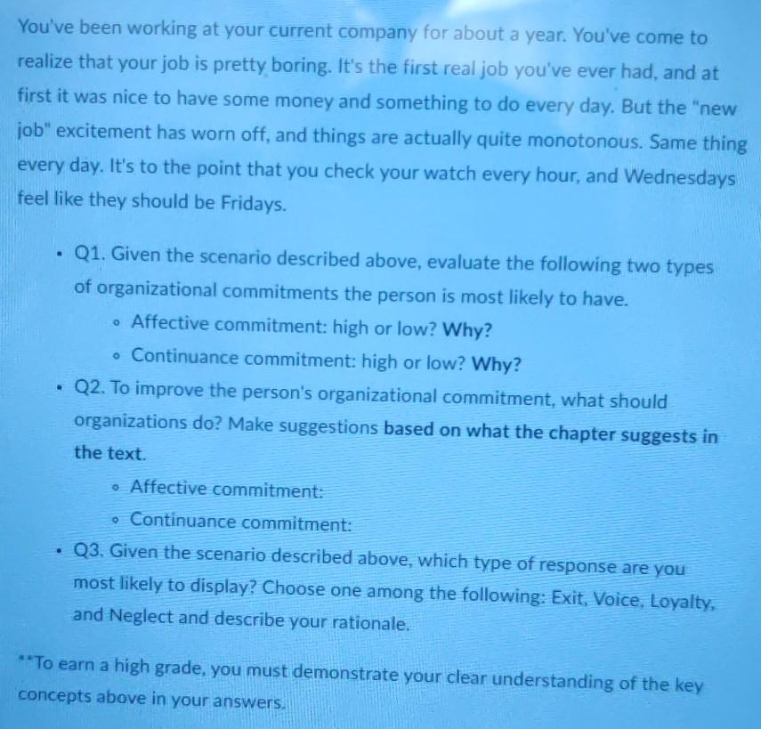 Solved You've been working at your current company for about | Chegg.com