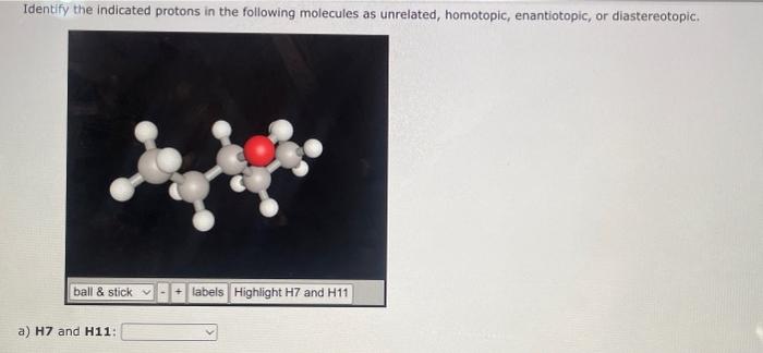 Solved Identify the indicated protons in the following | Chegg.com