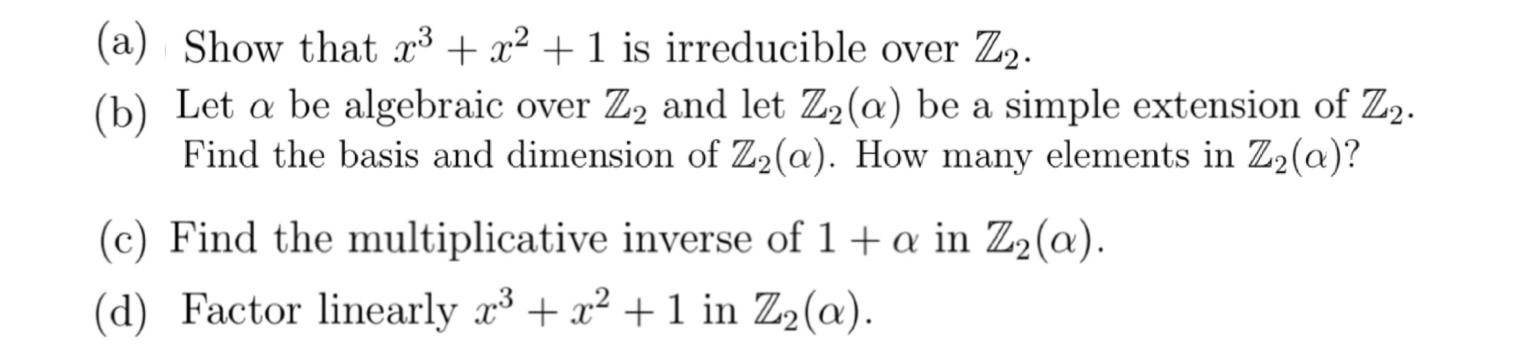 Solved This is abstract algebra problem. Please do | Chegg.com
