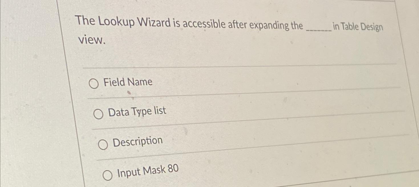 Solved The Lookup Wizard Is Accessible After Expanding The