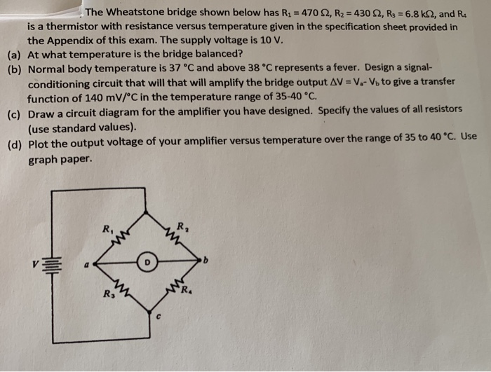 Solved The Wheatstone bridge shown below has R1 = 470 92, R2 | Chegg.com