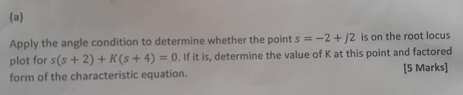 Solved Apply the angle condition to determine whether the | Chegg.com