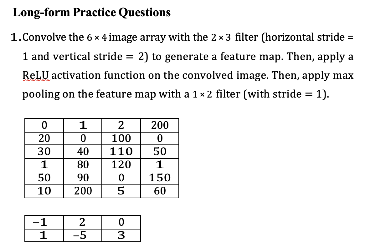 Solved Long-form Practice Questions 1. ﻿Convolve the | Chegg.com