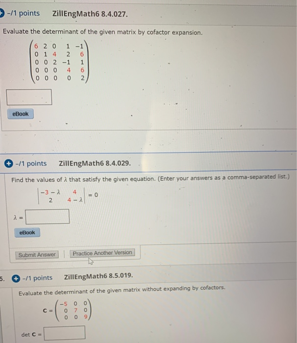 Solved -/1 points ZillEngMath6 8.4.027. Evaluate the | Chegg.com