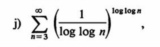 Solved \\( \\sum_{n=3}^{\\infty}\\left(\\frac{1}{\\log \\log | Chegg.com