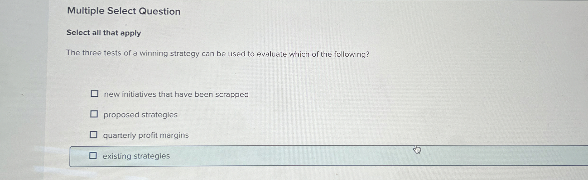 Solved Multiple Select Questionselect All That Applythe