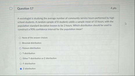 Solved Question 174 ﻿ptsA sociologist is studying the | Chegg.com