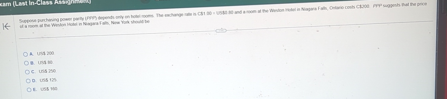 Solved xam (Last In-Class Assignment)Suppose purchasing | Chegg.com