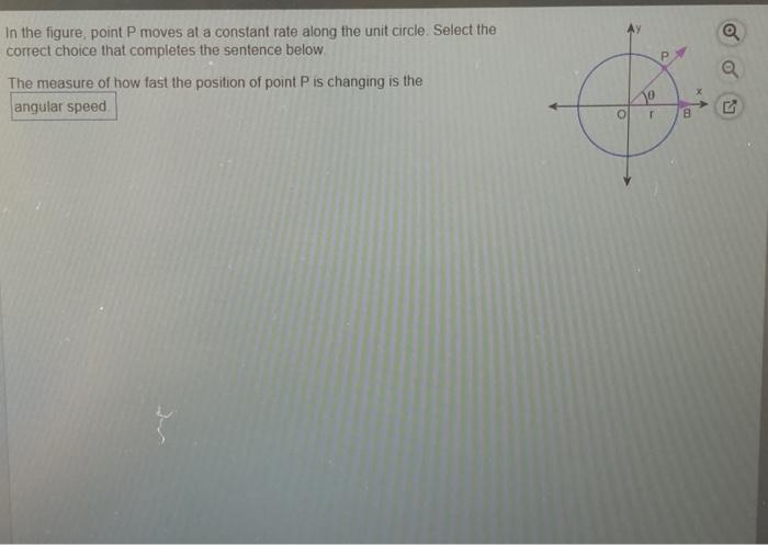 Solved In the figure, point P moves at a constant rate along | Chegg.com