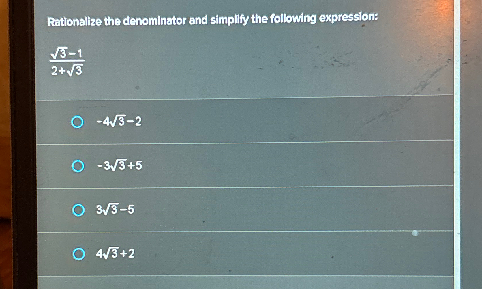 Solved Rationalize the denominator and simplify the | Chegg.com