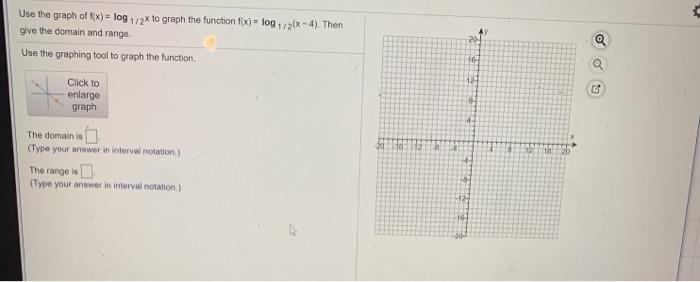Solved Use the graph of f(x)= log1:2x to graph the function | Chegg.com