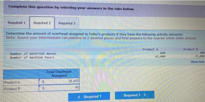 Solved Fellar Corporation has identified the following | Chegg.com