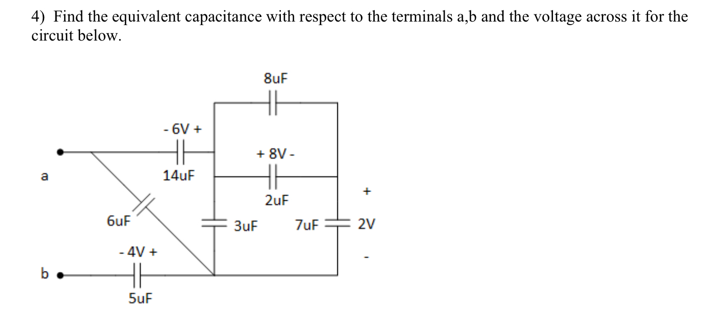 Solved Find the equivalent capacitance with respect to the | Chegg.com