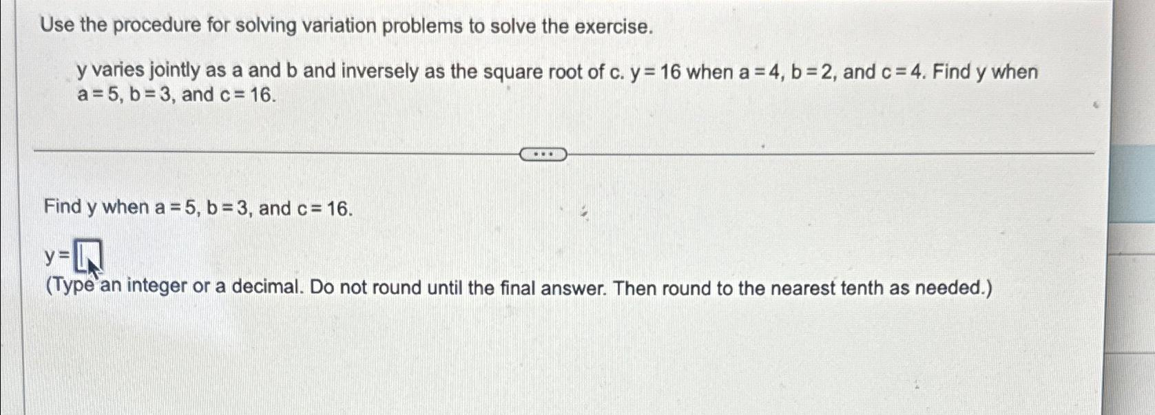 Solved Use the procedure for solving variation problems to | Chegg.com