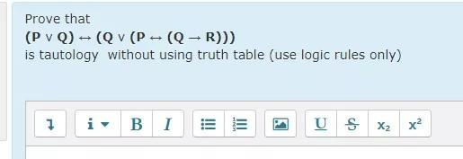 Solved Prove that (PVO) - (Q v (P - (Q-R))) is tautology | Chegg.com