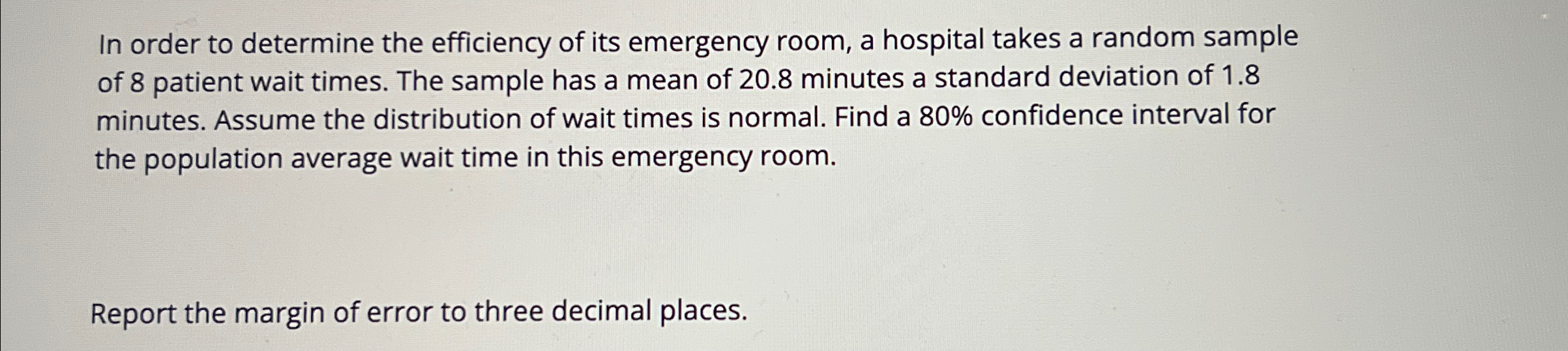 Solved In order to determine the efficiency of its emergency | Chegg.com