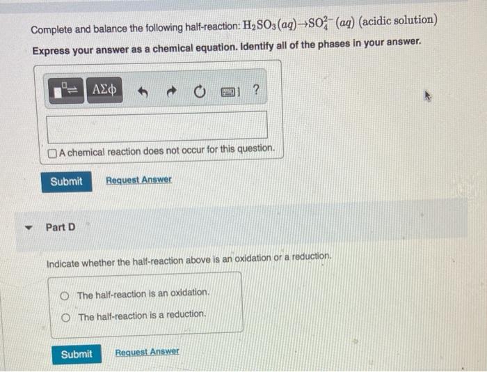 Solved v Part A Complete and balance the following | Chegg.com