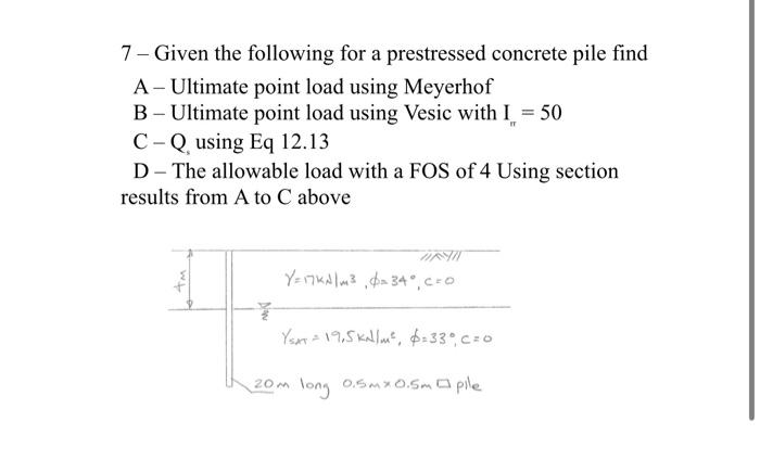 Solved 7 - Given the following for a prestressed concrete | Chegg.com Solved 7 - Given the following for a prestressed concrete | Chegg.com