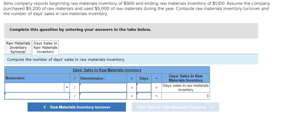 Sims company reports beginning raw materials | Chegg.com Sims company reports beginning raw materials | Chegg.com