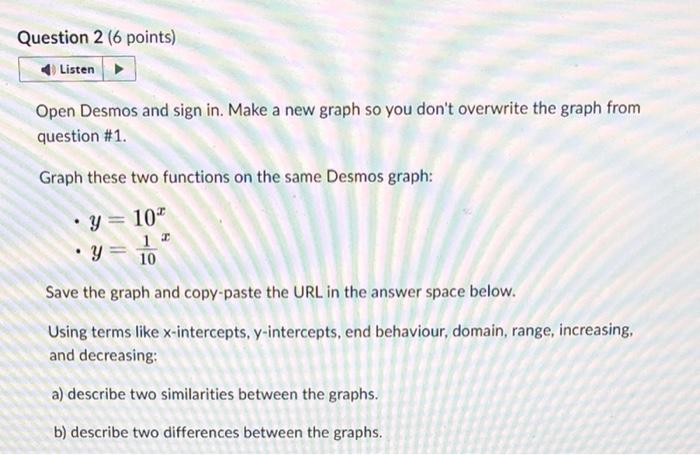 Solved Open Desmos and sign in. Make a new graph so you | Chegg.com