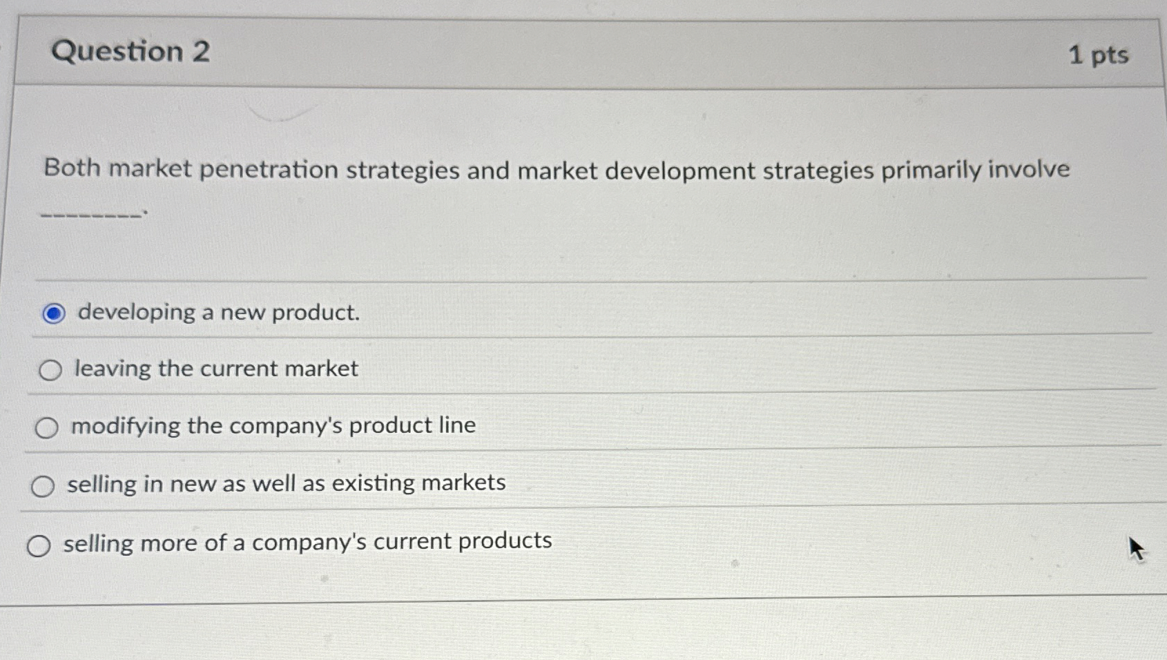 Solved Question 21 ﻿ptsBoth market penetration strategies | Chegg.com
