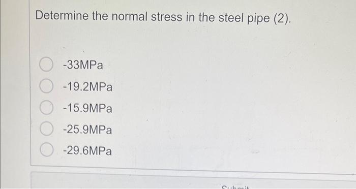 Solved Two identical steel [E = 200GPa ] pipes, each with a | Chegg.com