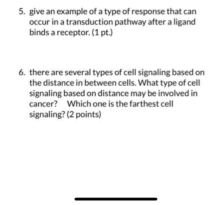 Solved 5. give an example of a type of response that can | Chegg.com