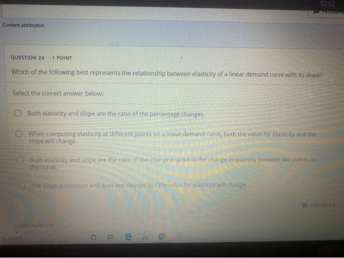 Solved 52:52 Content attribution QUESTION 24 - 1 POINT Which | Chegg.com