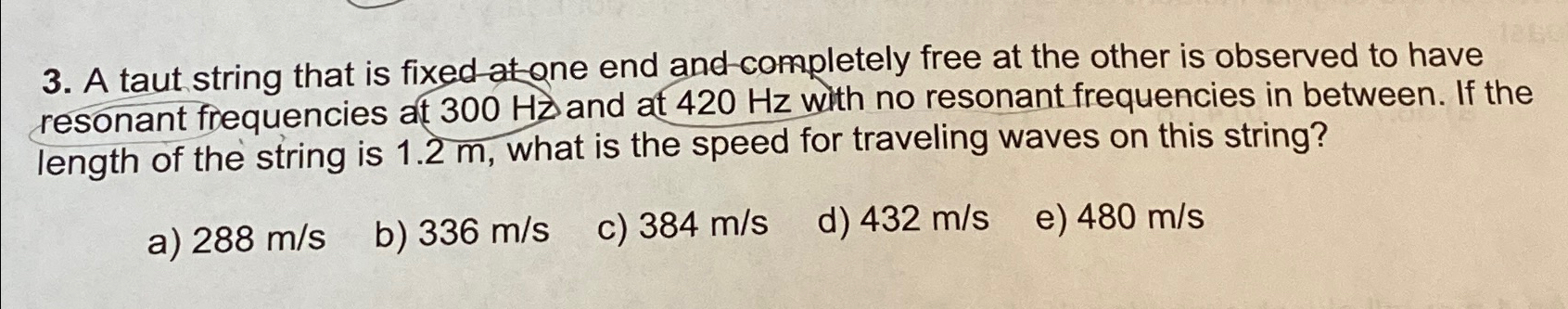 Solved A taut string that is fixed atone end and-completely | Chegg.com