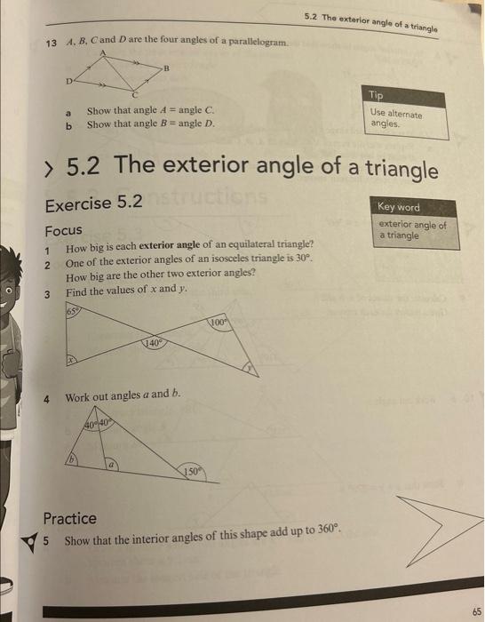 Solved 1 Explain why vertically opposite angles are equal. 2 | Chegg.com